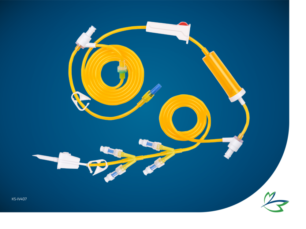 CHEMOTHERAPY INFUSION SET, 4-WAY WITH 2 x NEEDLE-FREE Y-CONNECTIONS ...